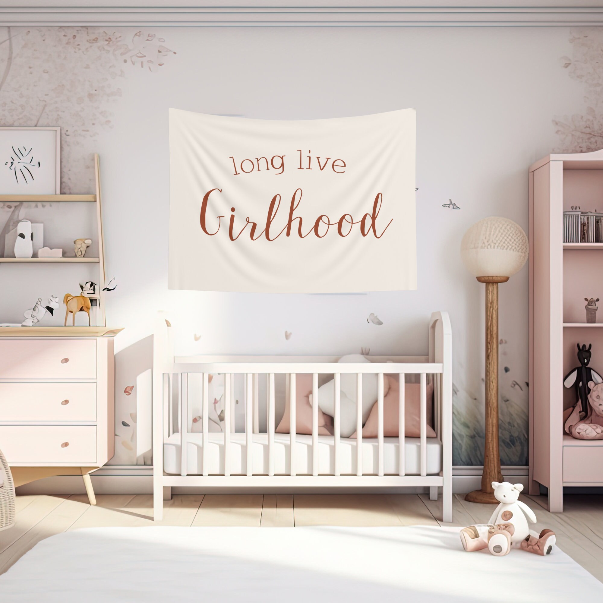 Long Live Girlhood Banner, Kids Room Tapestry, Playroom Wall Art, Kids ...
