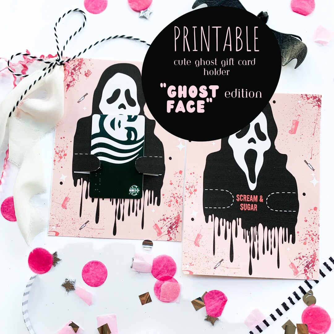Gift Card Holder Printable Ghostface Scream Gift Card Holder - Etsy