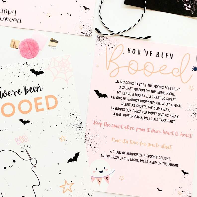You've Been Booed Kit, Printable Halloween Game, Neighbor Gift (digital ...