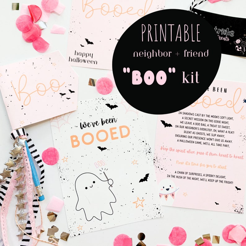 You've Been Booed Kit, Printable Halloween Game, Neighbor Gift (digital ...