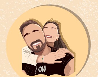 Custom Faceless Portraits Portrait Drawing Faceless Illustration ...