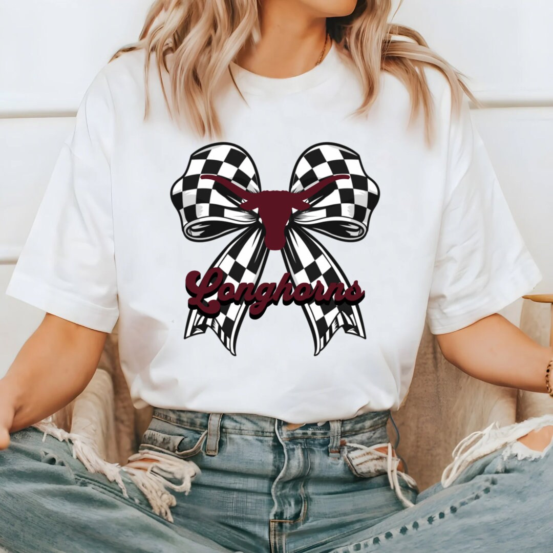Texas Longhorns Png, Longhorns Bow, Texas Mascot, School Shirts ...