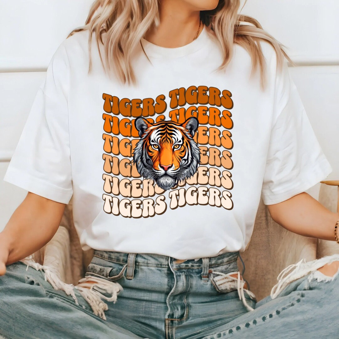 Groovy Tiger Png, Cute Tiger Clipart, Tiger Mascot, Stacked Text Png ...