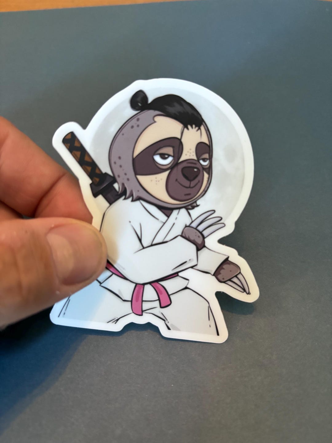 Slow Fury Samurai Bo Staff Gi Ninja Sloth, Karate Sticker, Samurai ...