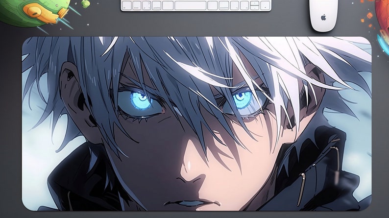 Gojo Jujutsu Kaisen Anime Gaming Desk Mat, Long Desk Mats, Mousepad ...
