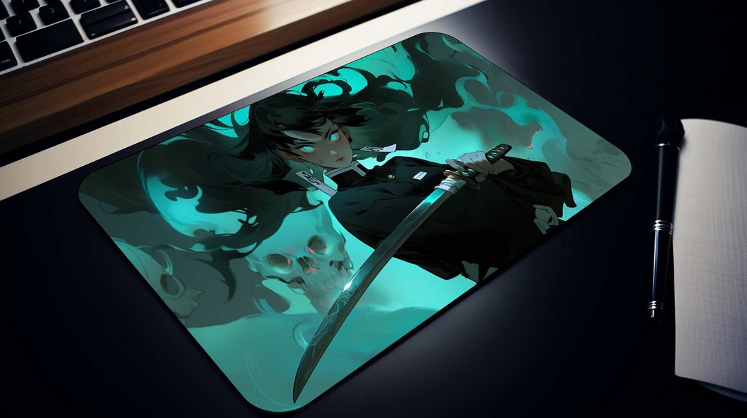 Demon Slayer Gaming Desk Mat Long Desk Mat Mousepad Gift - Etsy