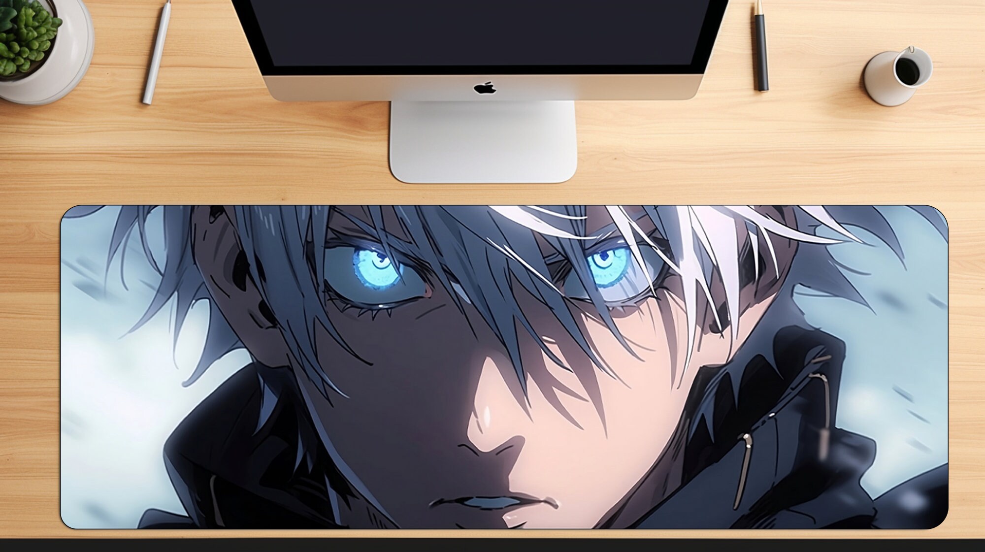 Gojo Jujutsu Kaisen Anime Gaming Desk Mat, Long Desk Mats, Mousepad ...