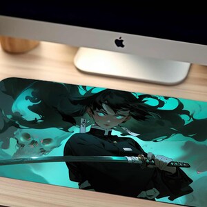 Demon Slayer Gaming Desk Mat Long Desk Mat Mousepad Gift - Etsy