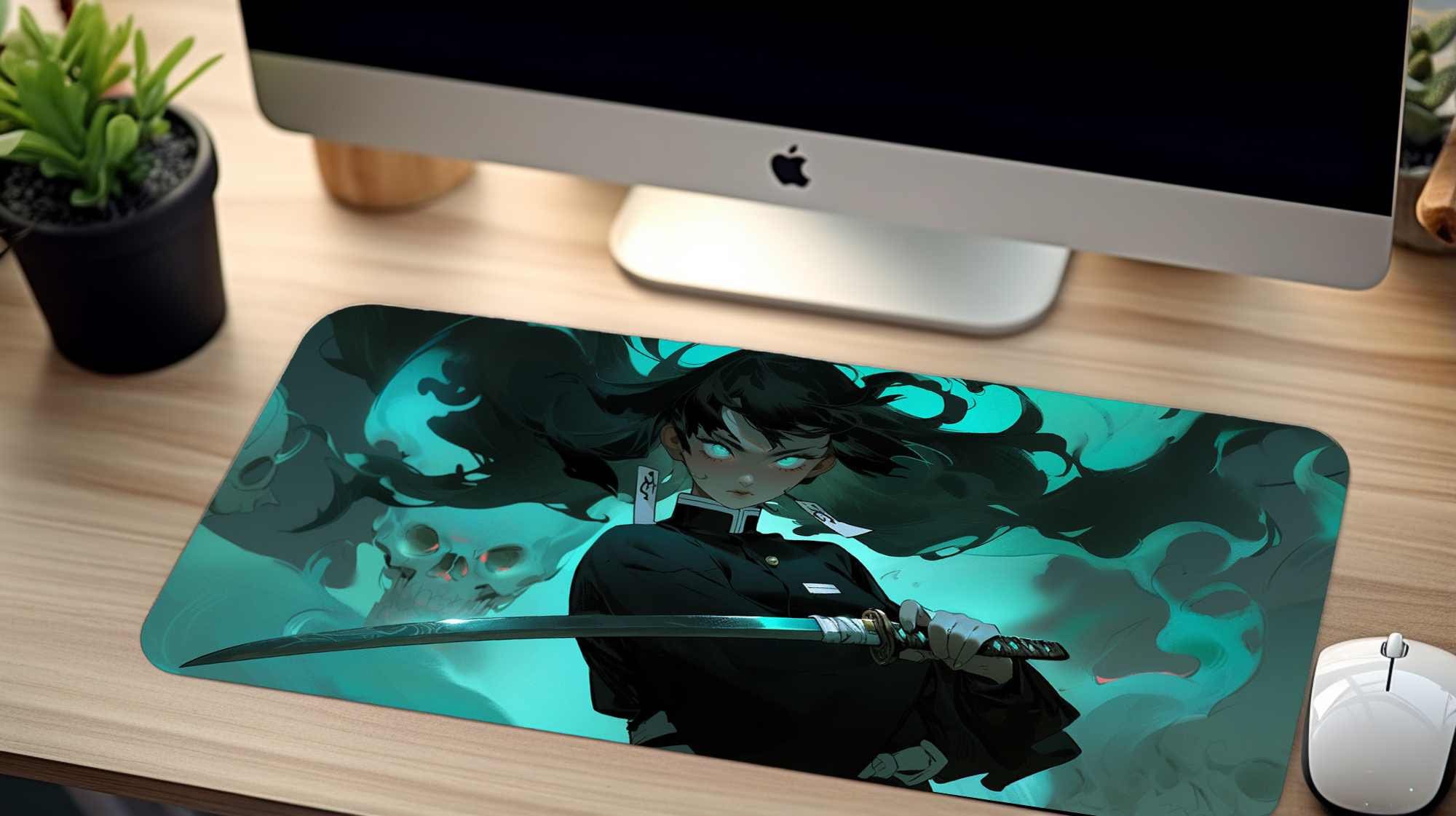 Demon Slayer Gaming Desk Mat Long Desk Mat Mousepad Gift - Etsy