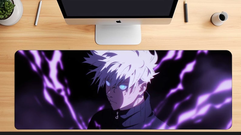 Gojo Jujutsu Kaisen Gaming Desk Mat, Long Desk Mats, Mousepad, Birthday ...
