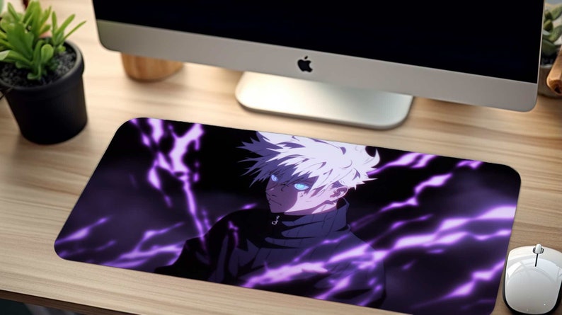 Gojo Jujutsu Kaisen Gaming Desk Mat, Long Desk Mats, Mousepad, Birthday ...