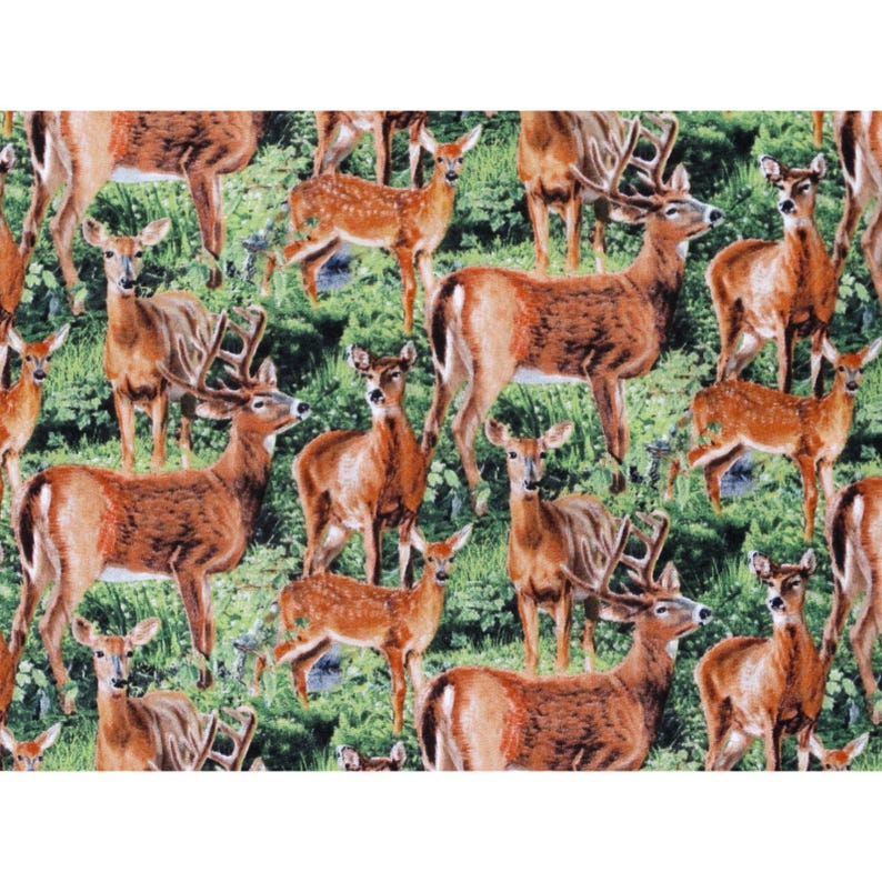 Wild Wings Cradle Rock Deer Fabric Fat Quarter 18x21 100% Cotton ...