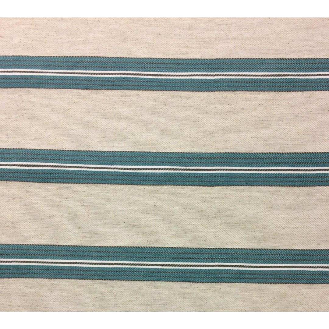 Vintage Ballard Designs Azra Teal Stripe Railroaded Fabric by Yard 54w ...