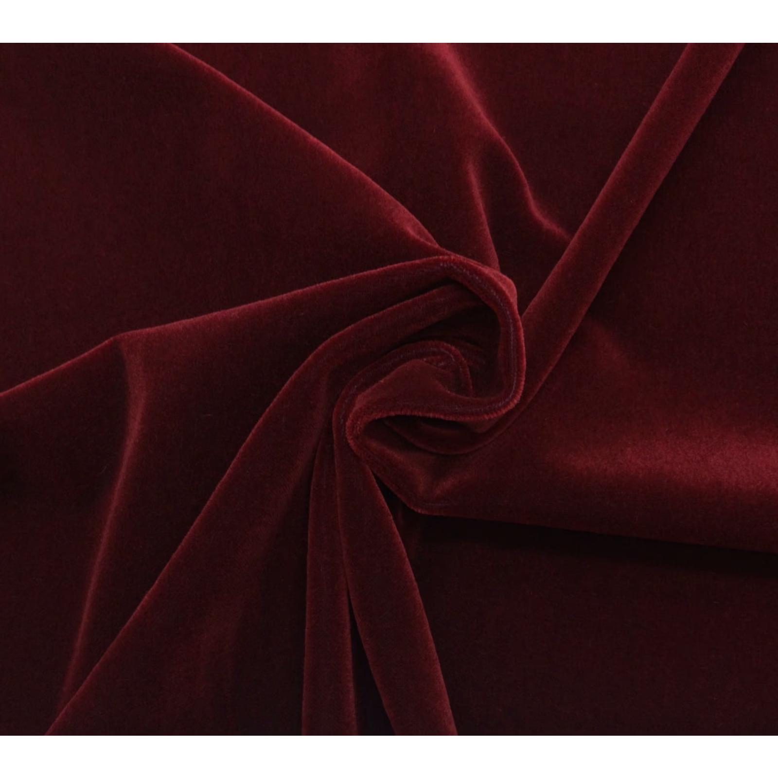 Designer Plush Mohair Dark Scarlet Red Velvet Furniture Drapery Fabric ...