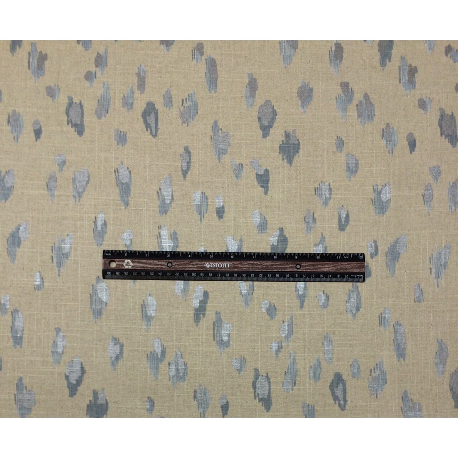 Ballard Designs Cleo Glacier Blue Metallic Shimmer Linen Fabric by Yard ...