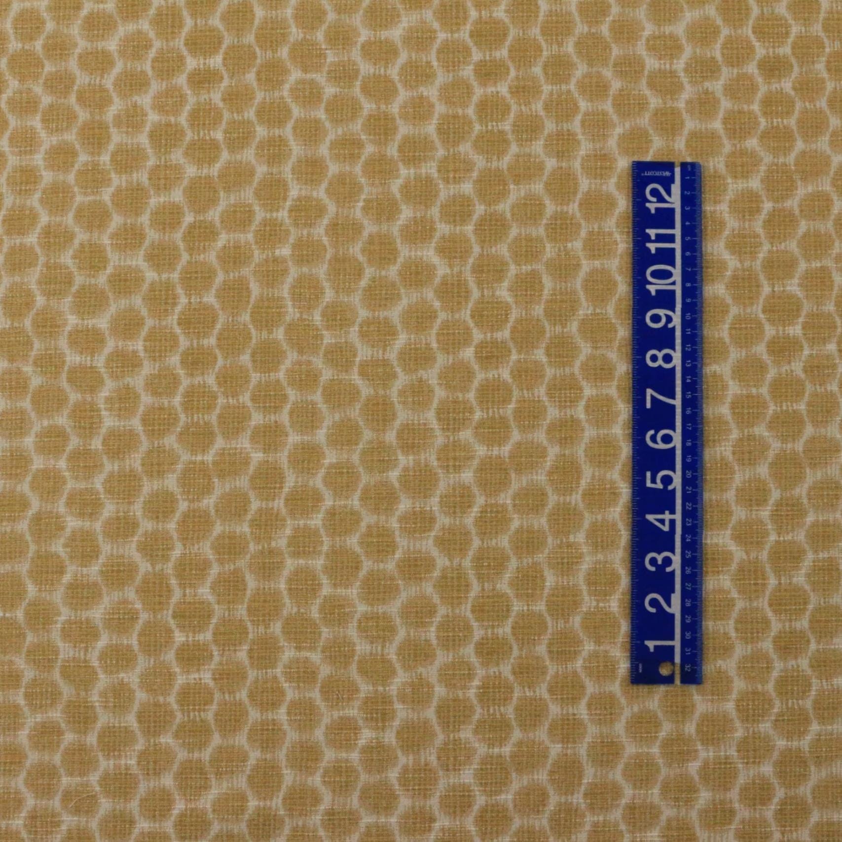 Vintage Ballard Designs Mia Dijon Cream Geometric Honeycomb Fabric by ...