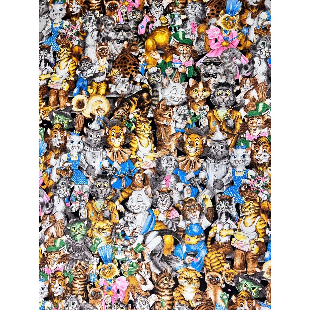 Cat Montage - Big Cat Designs/hoffman Fabrics-wizard of Pawz Companion ...