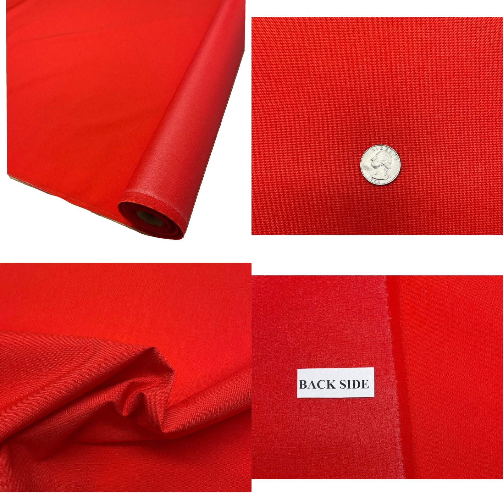 Cordura Flame Orange Nylon 1000d Outdoor Coated Dwr Fabric by 1/2(0.5 ...