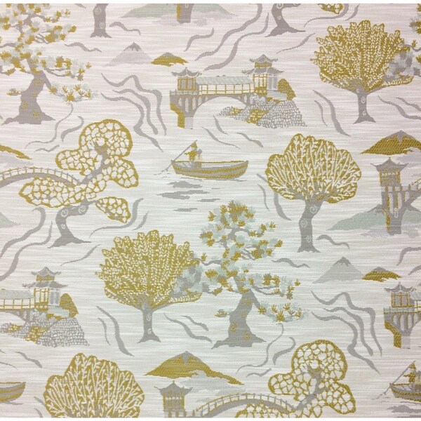 Gold Toile Fabric by the Yard - Etsy