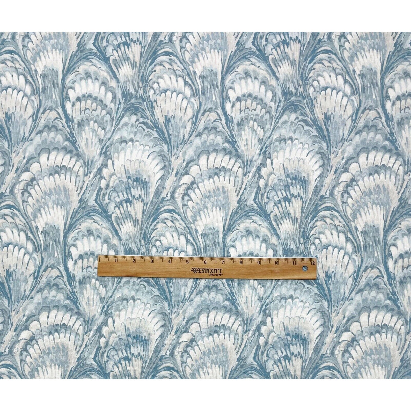 Ballard Designs Fripp Blue Ivory Feathery Floral Multiuse Fabric by ...