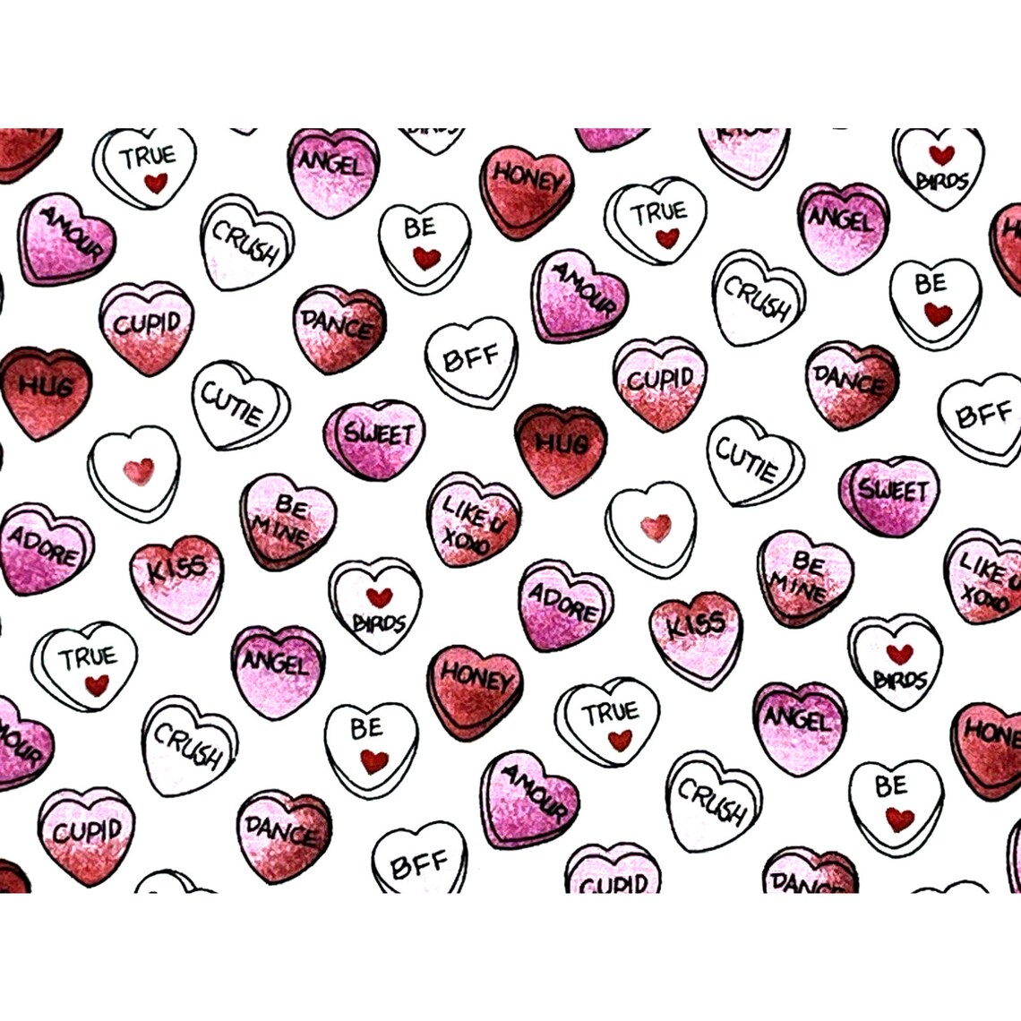 Conversation Candy Hearts Fabric Traditions Valentine's Day Cotton ...