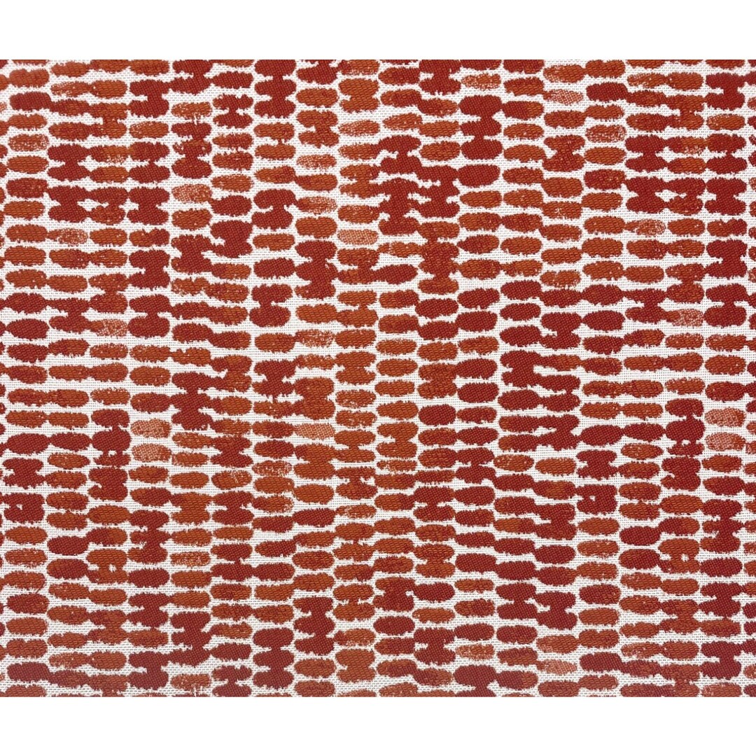 Stout Shudder Flame Red Orange Geo Sunbrella Outdoor Indoor Fabric by ...