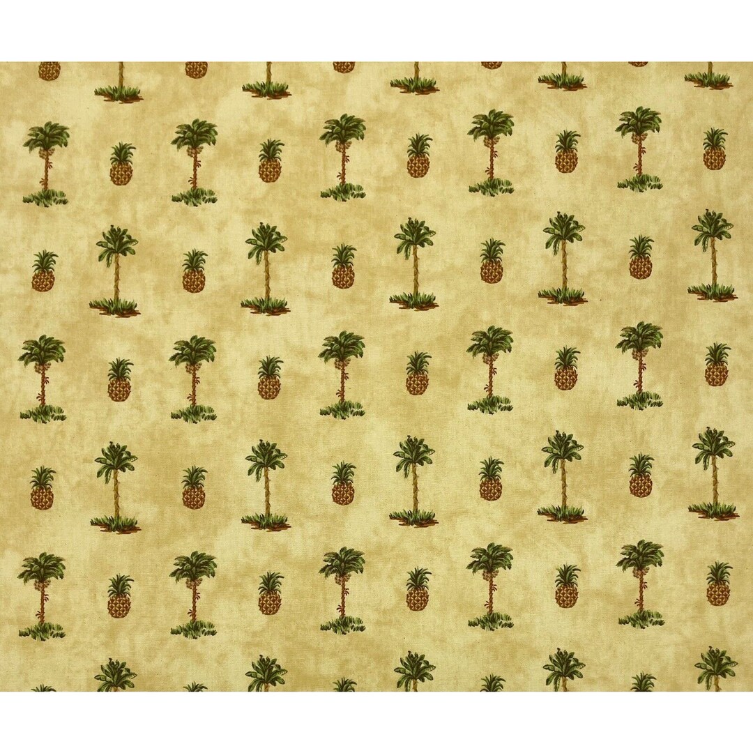 Waverly Aloha Dune Beige Pineapple Palm Tree Multipurpose Fabric by ...
