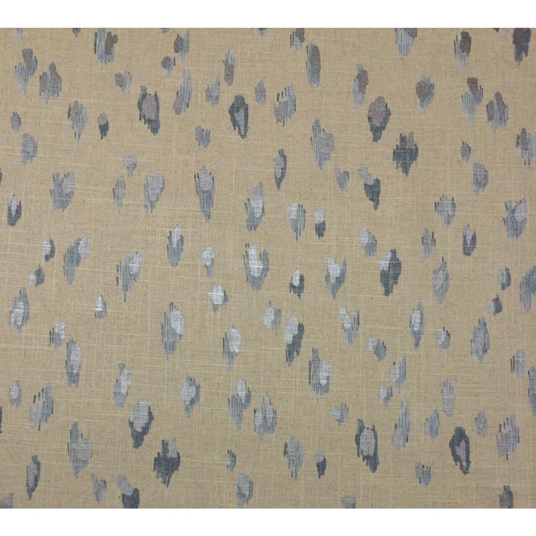 Ballard Designs Cleo Glacier Blue Metallic Shimmer Linen Fabric by Yard ...