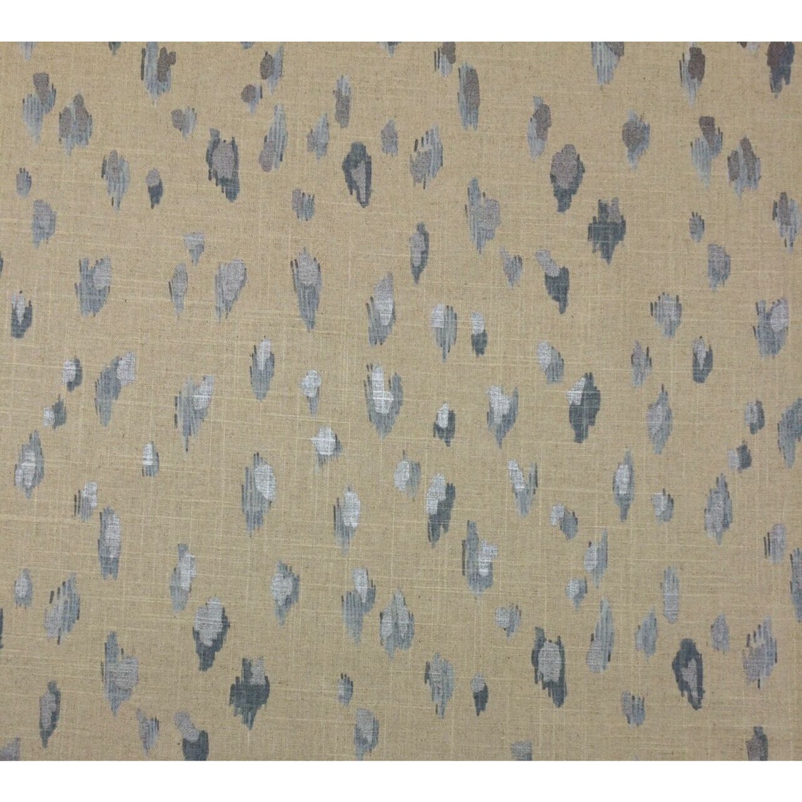 Ballard Designs Cleo Glacier Blue Metallic Shimmer Linen Fabric by Yard ...
