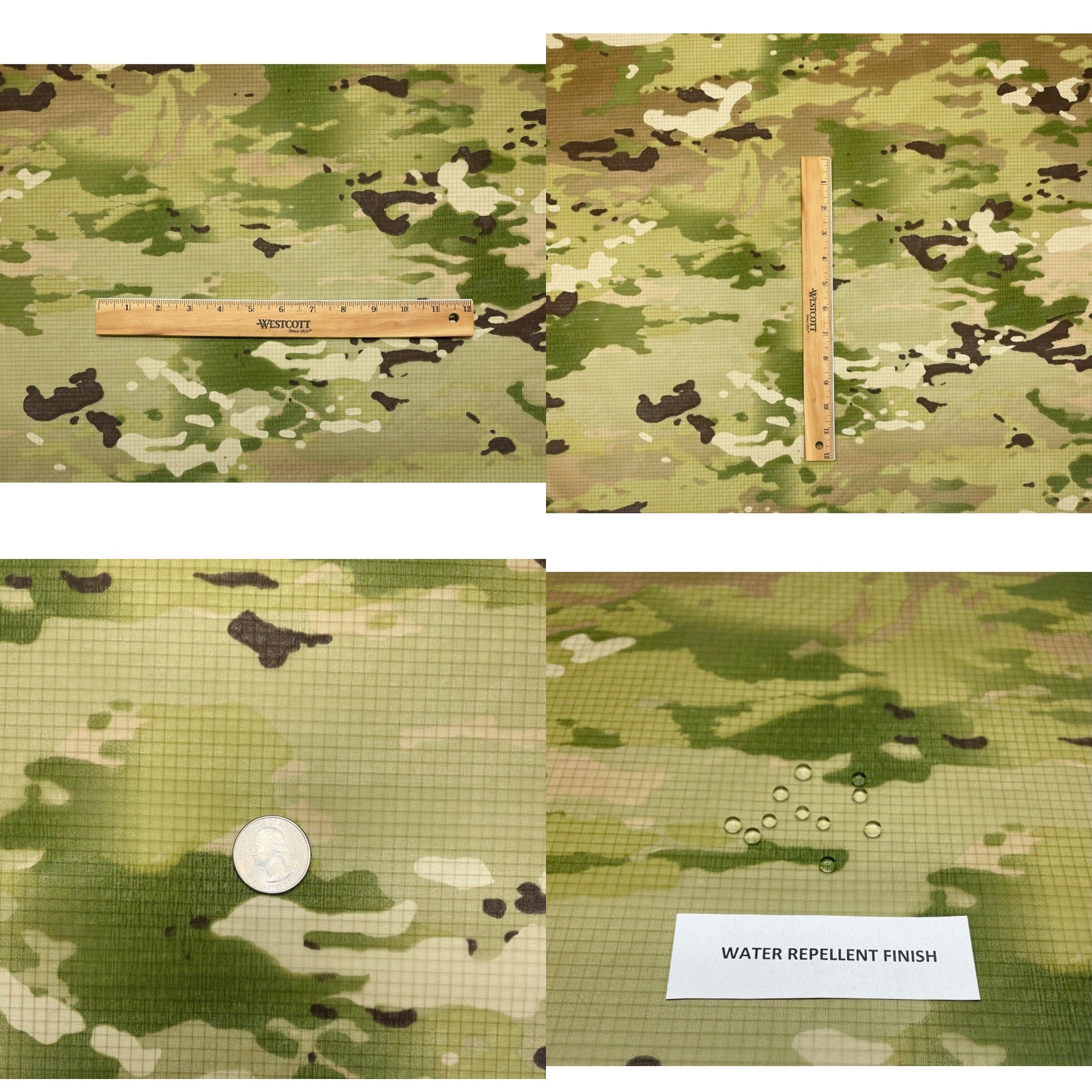 Ocp Scorpion 70d 1.5 Oz Nylon Ripstop Dwr Military Fabric by 1/2(0.5 ...