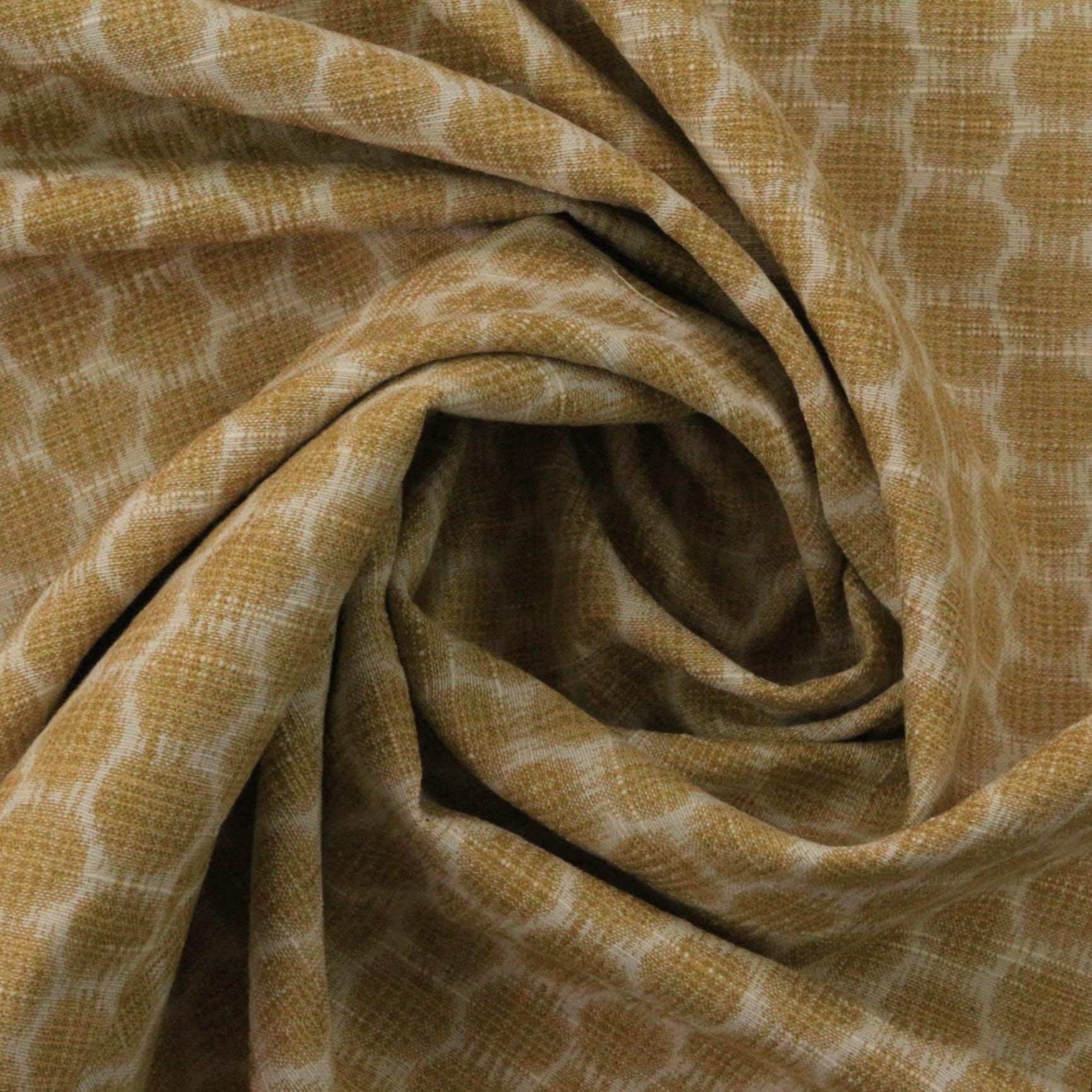 Vintage Ballard Designs Mia Dijon Cream Geometric Honeycomb Fabric by ...