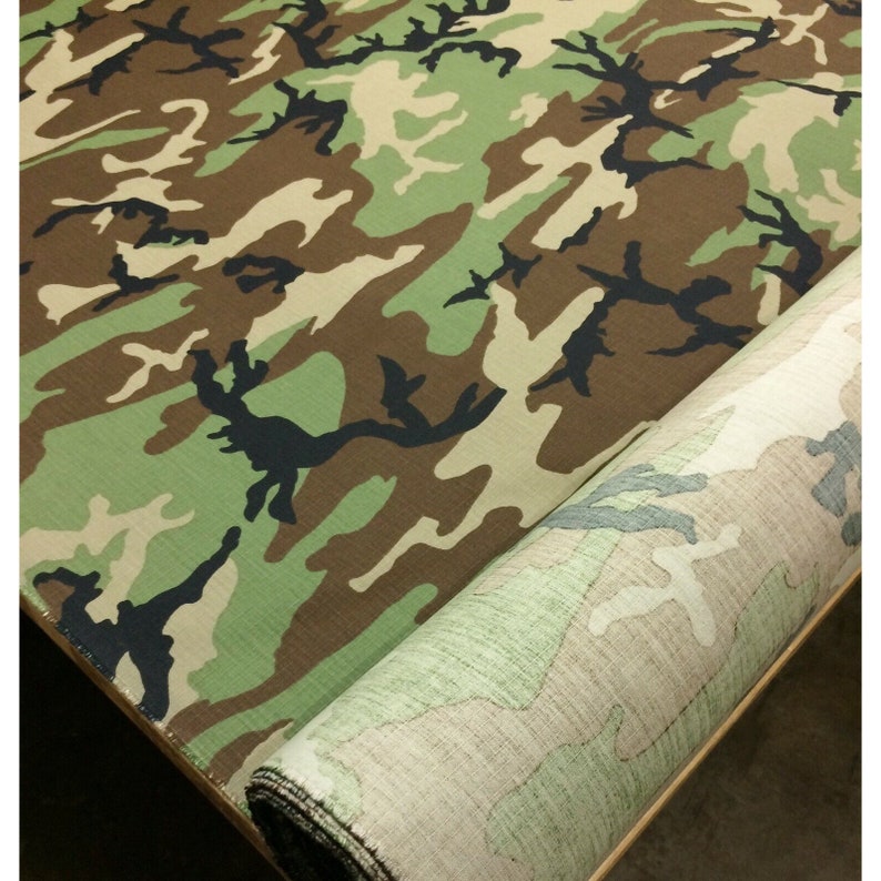 Woodland Ny/co Ripstop Camouflage Fabric Military Bdu Camo by the Yard ...