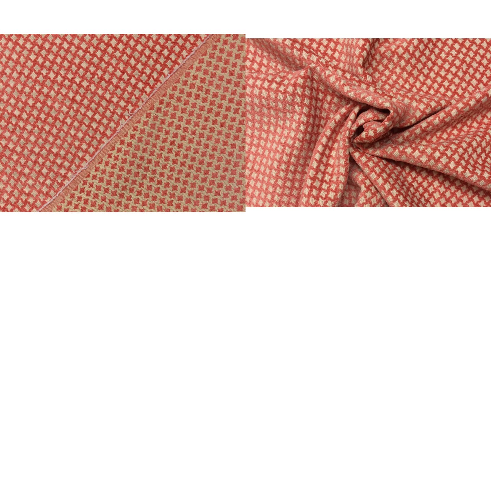 Ballard Designs Merrick Coral Pink Lattice Designer Fabric by the Yard ...