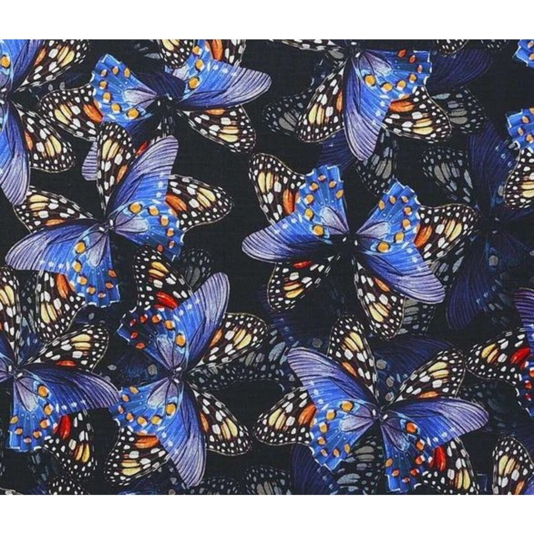 Fat Quarter Fabric Butterflies Dreamland Butterfly Shadows 100% Cotton ...