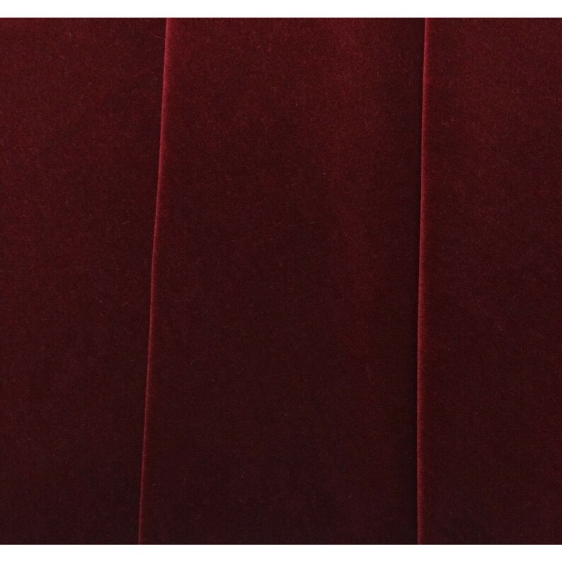 Designer Plush Mohair Dark Scarlet Red Velvet Furniture Drapery Fabric ...