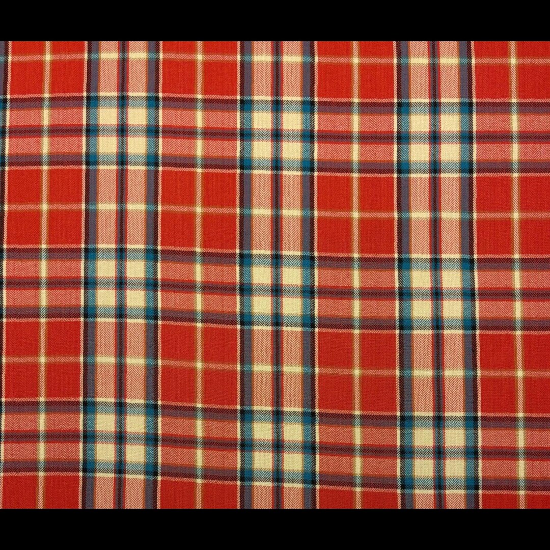 Vintage Ballard Designs Spencer Plaid Multi Fabric Cloth for Upholstery ...