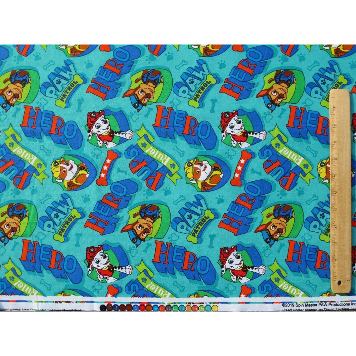 Fat Quarter Paw Patrol Fabric Chase Rubble Marshall Hero Pups Boy Dogs ...