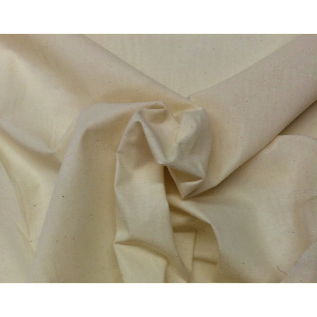 Muslin Natural 100% Cotton Medium Weight Unbleached Fabric by Yard 47 ...