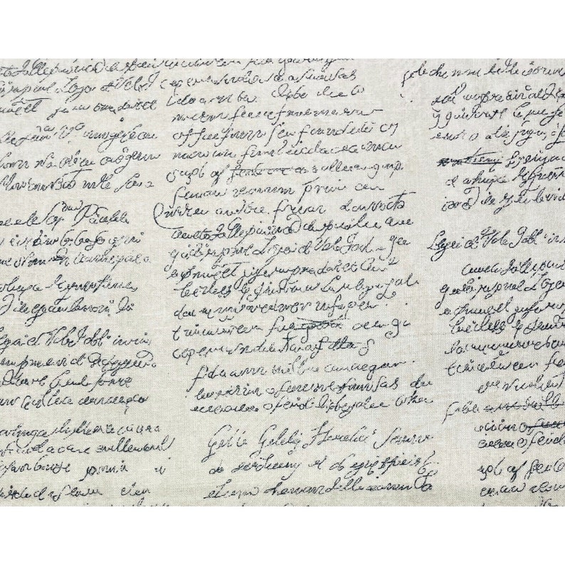 Waverly Scripted Indigo Blue Linen French Multipurpose Fabric by Yard ...