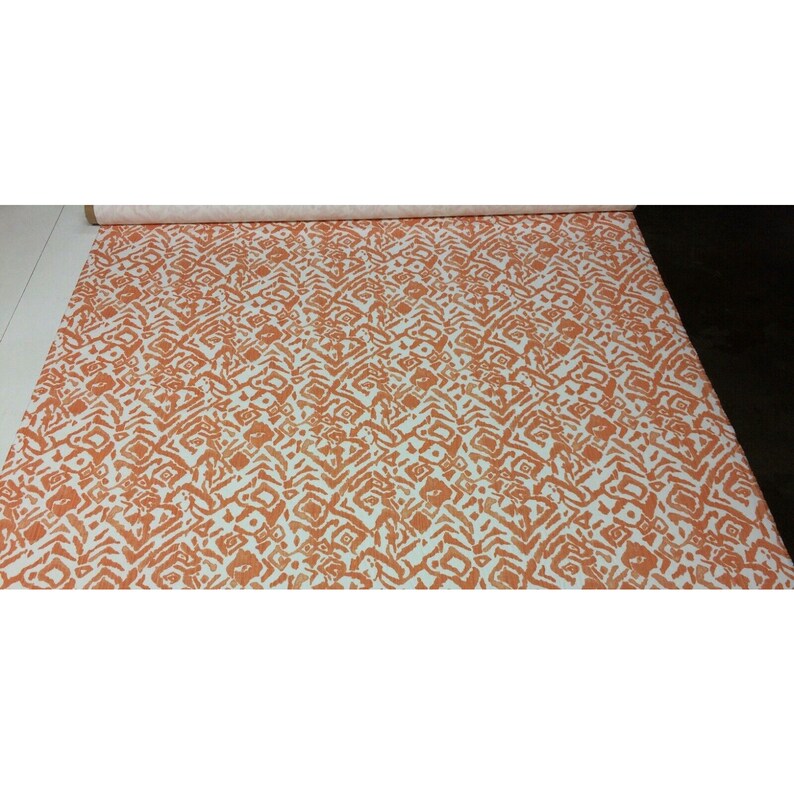 Ballard Designs Cassia Orange African Animal Print Floral Fabric by ...