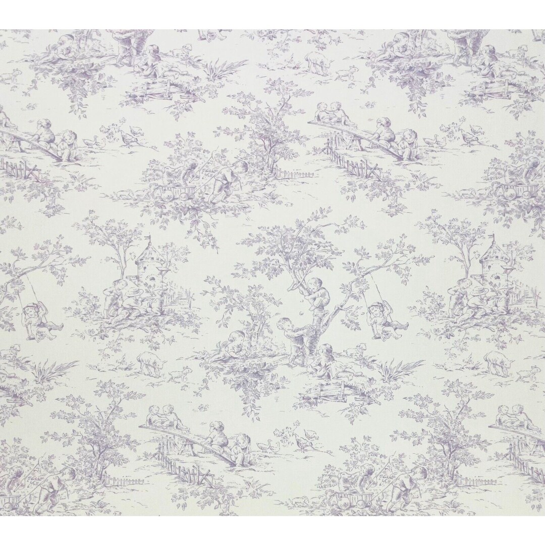 P Kaufmann Central Park Lilac Purple Cotton Toile Multiuse Fabric by ...