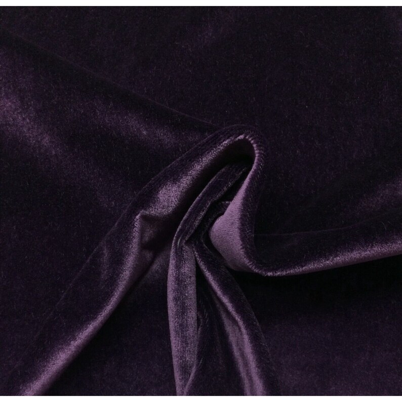 Plush Mohair Dark Purple Wool Velvet Upholstery Drapery Fabric by Yard ...