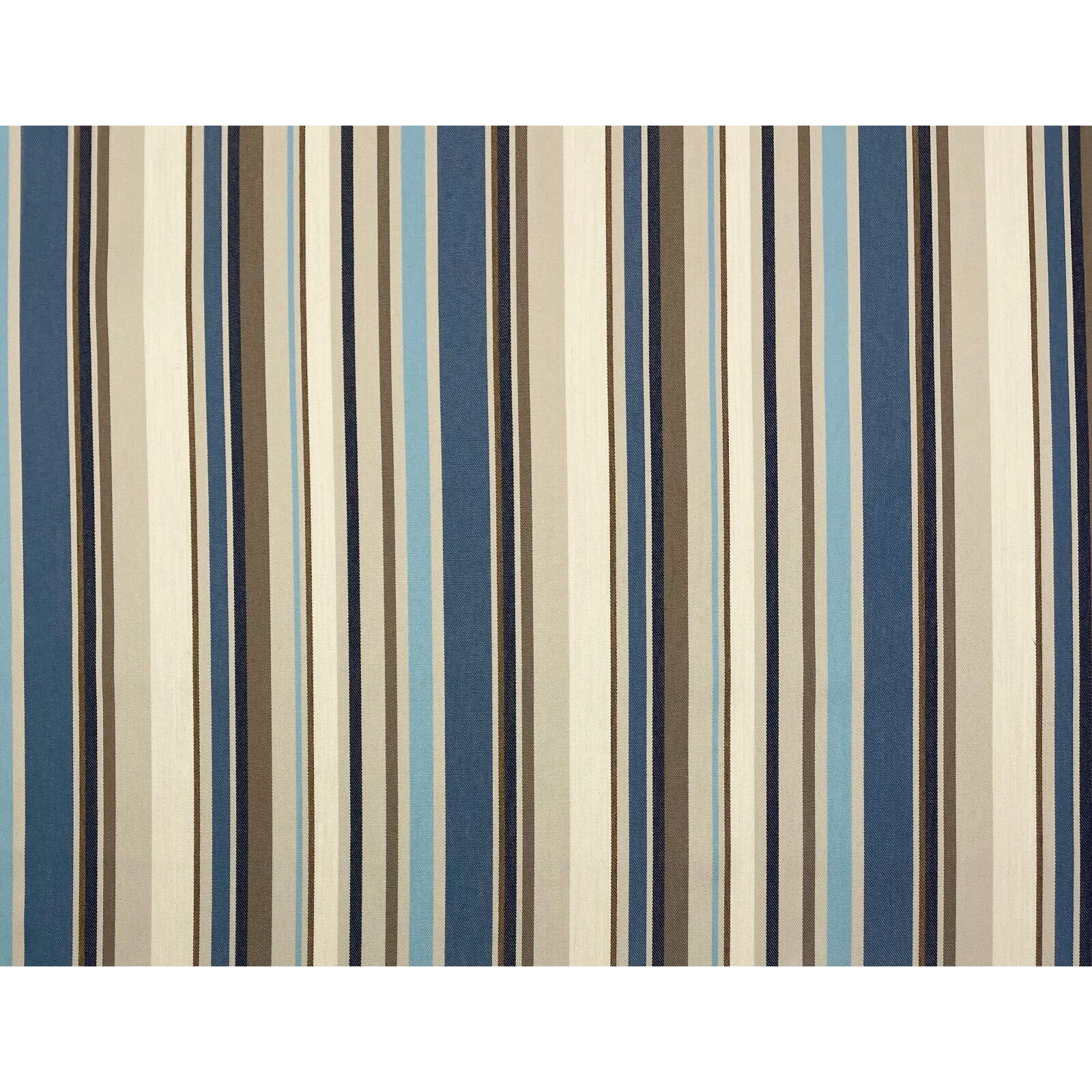 Sunbrella Sybil Lake Blue Beige Stripe Outdoor Indoor Woven Fabric by ...