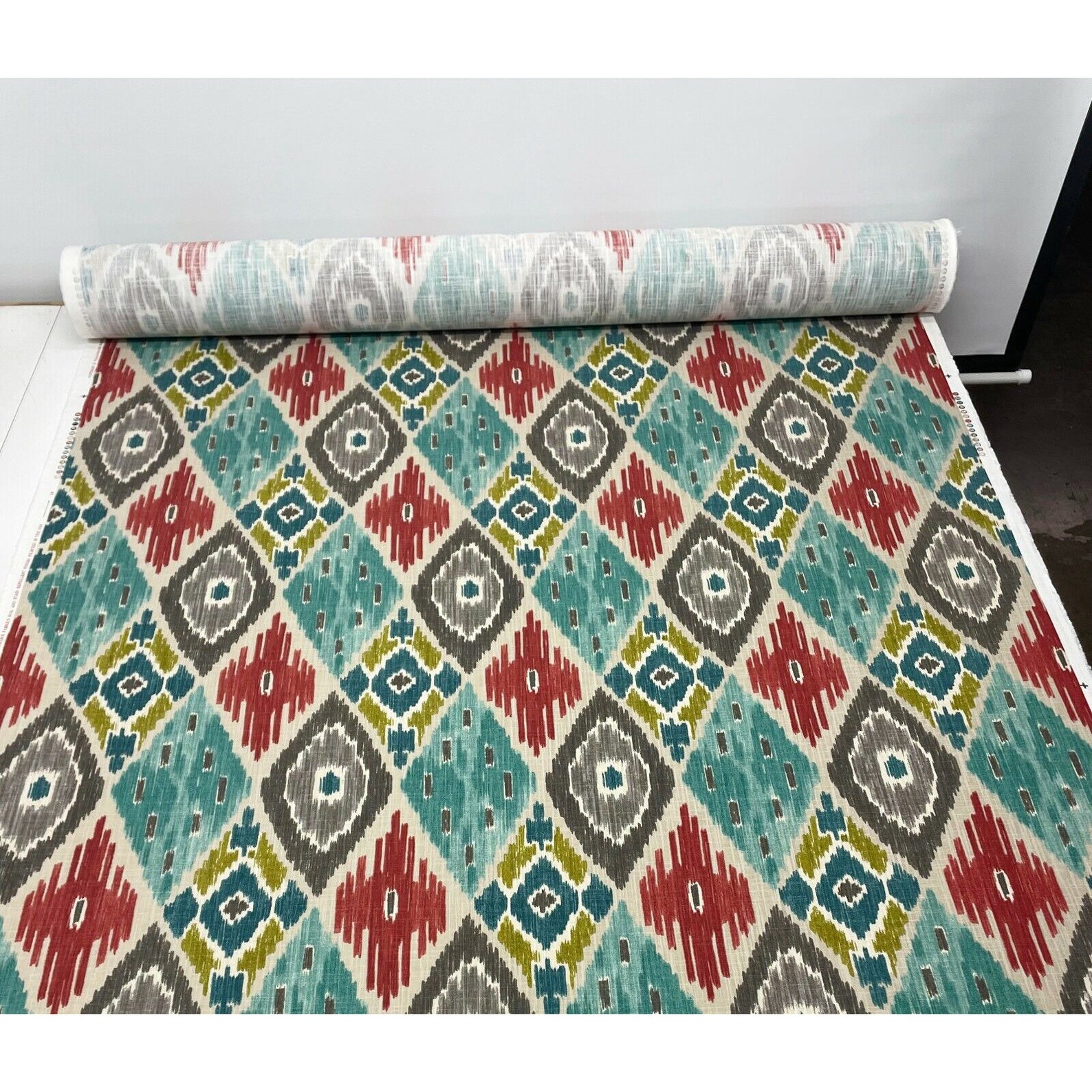 P Kaufmann Harlequin Kilim Fiesta Blue Red Green Cotton Slub Fabric by Yard 54w - Etsy