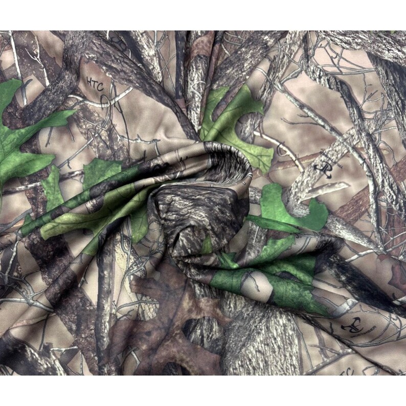 Vintage True Timber Camouflage Fabric Poly Knit Leaves Multi-color 61 ...