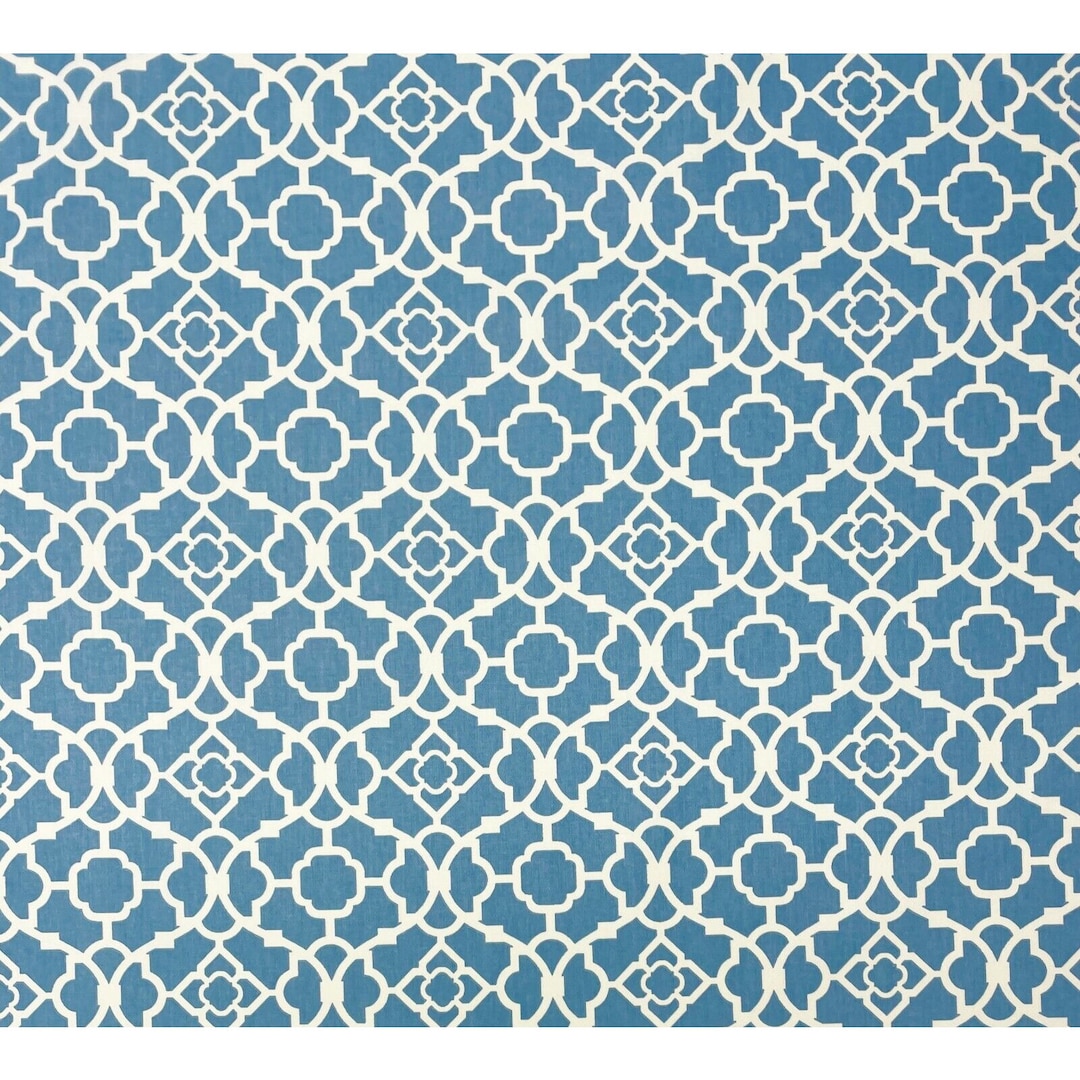 Waverly Lovely Lattice Azure Blue Multiuse Cotton Sateen Fabric by Yard ...
