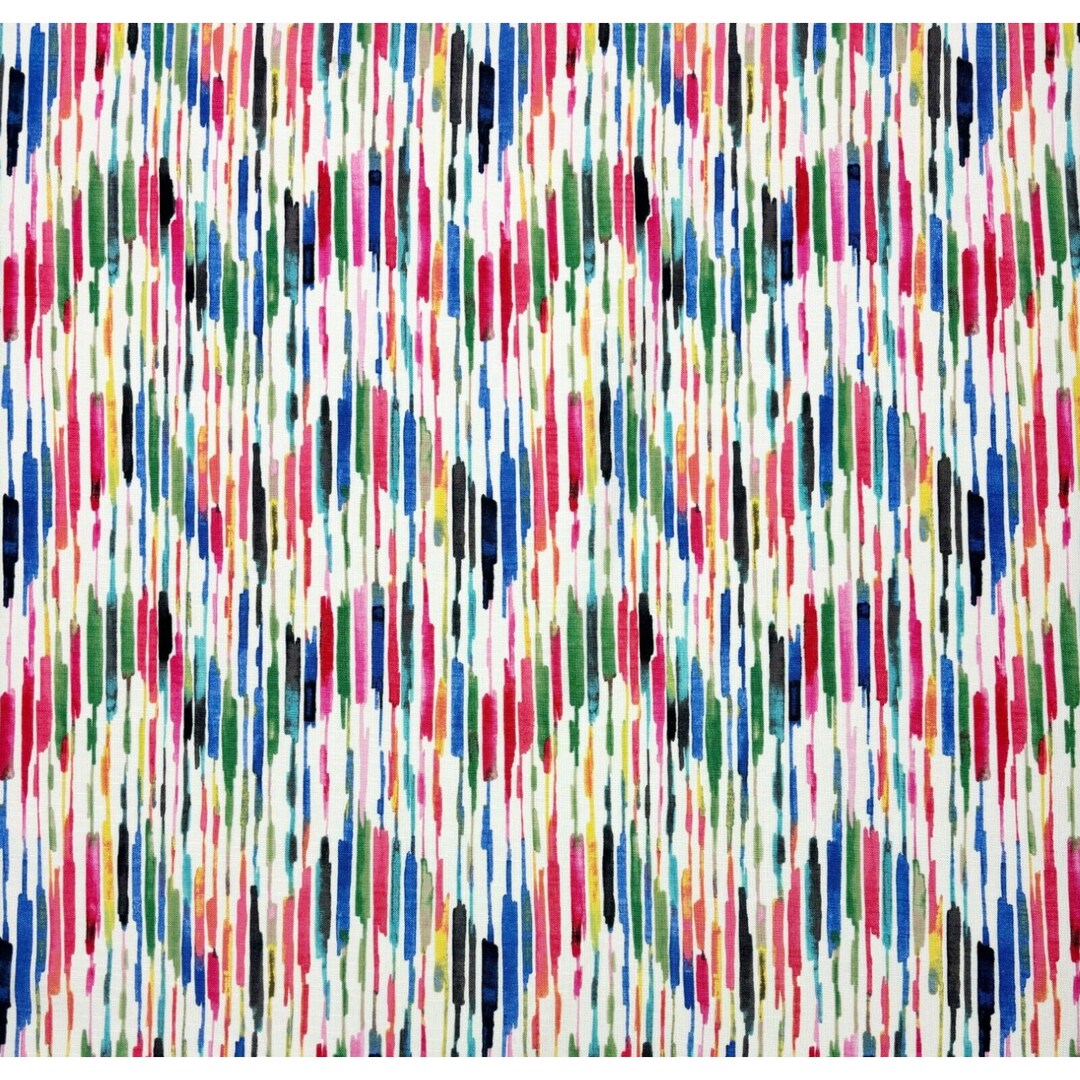 Kelly Ripa Drizzle Petunia Pink Green Geometric Multipurpose Fabric by ...