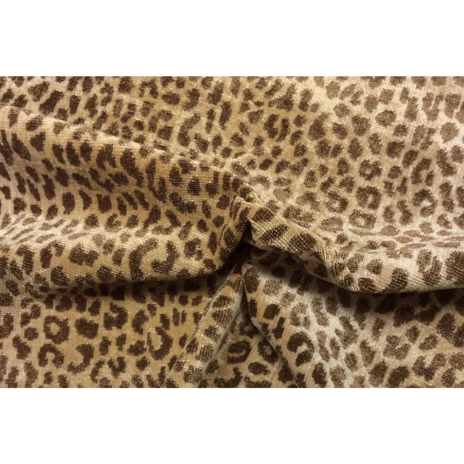 Clarence House Kalahari Neutral Leopard Cheetah Velvet Fabric by the ...