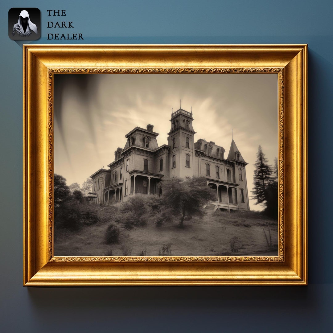 Haunted House, Halloween Decor, Halloween Wall Art, Digital Download ...