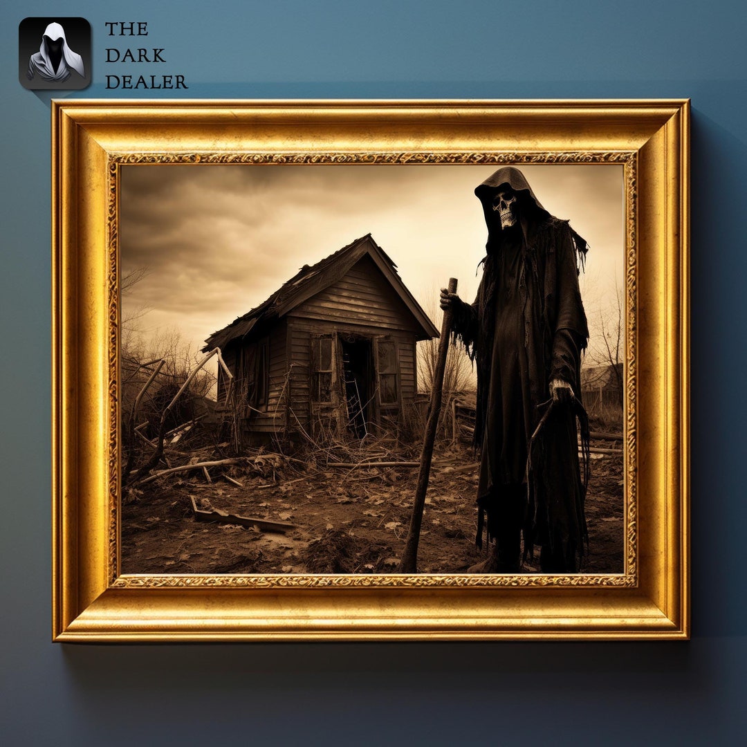 Grim Reaper, Halloween Decor, Halloween Wall Art, Digital Download ...